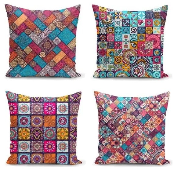 Sada 4 povlaků na polštáře Minimalist Cushion Covers Fearie, 45 x 45 cm