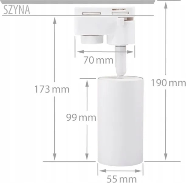 LED lišta 2m + 4x GU10 bodové světlo - sada