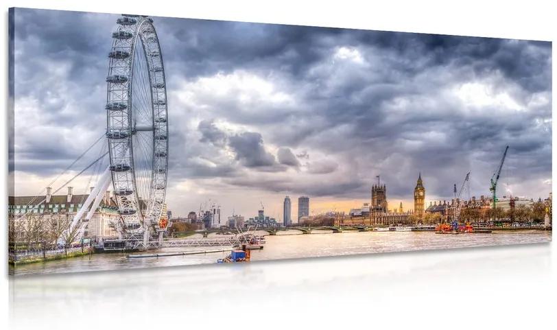 Obraz jedinečný Londýn a řeka Temže Varianta: 120x60