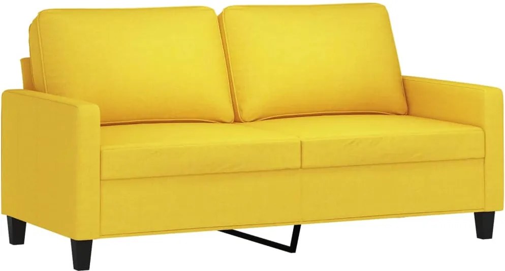2dílná sedací souprava s poduškami světle žlutá textil 3201449