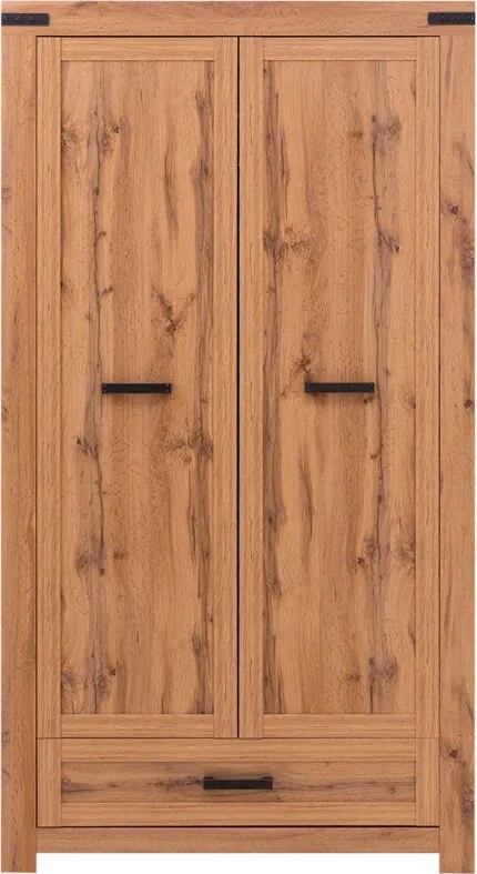 Skříň dvoudveřová se zásuvkou Mortiz 112x210x59.9 cm Dub wotan