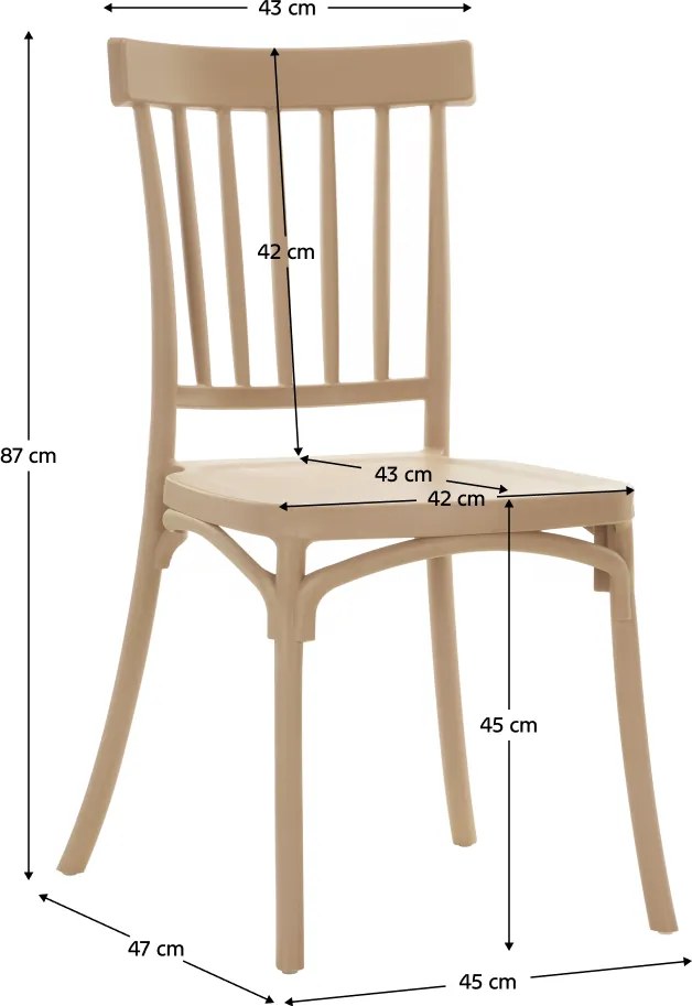 Kondela Stohovatelná židle, světle hnědá, SAZEN NEW