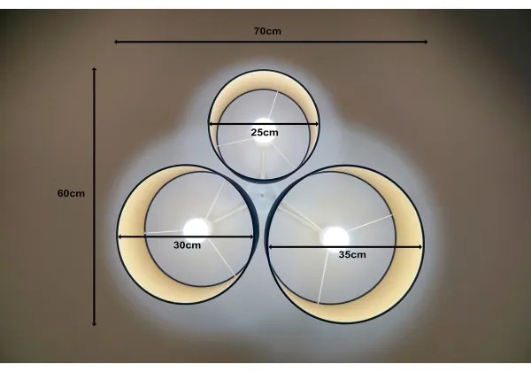 Duolla - Stropní svítidlo ROLLER TRIO 3xE27/60W/230V modrá