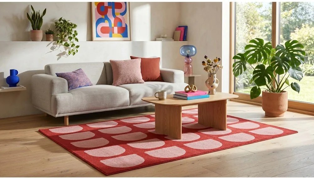 Červený/růžový koberec 160x230 cm Pomegranate – ESTE
