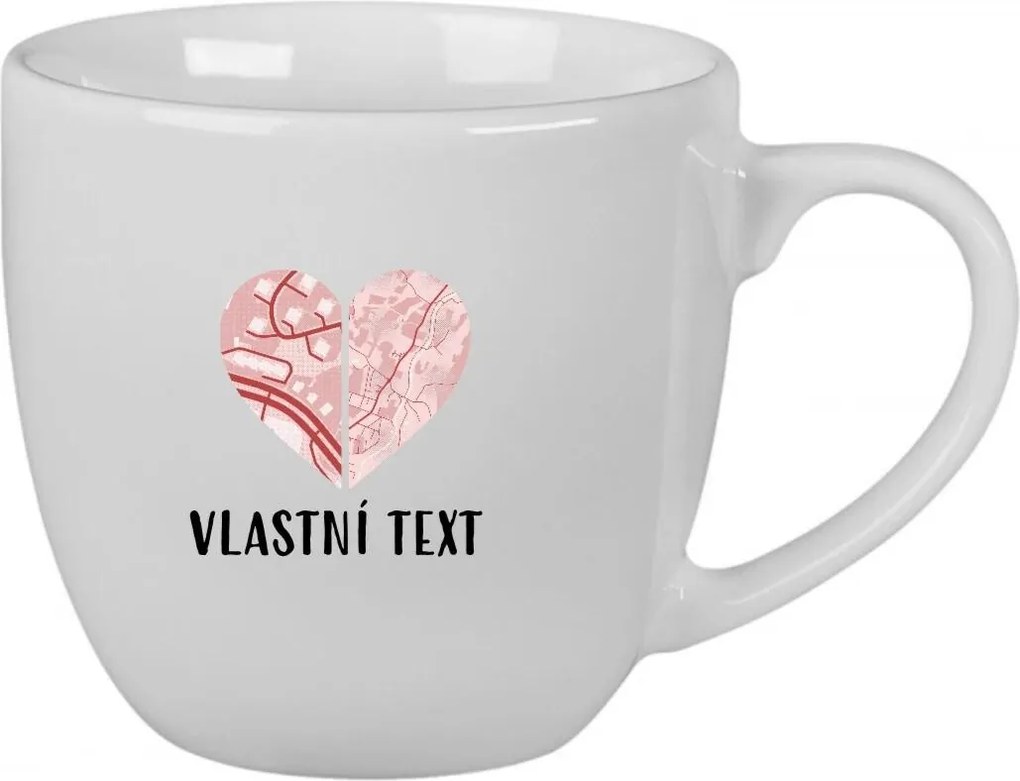 Personalizovaný keramický hrníček 400 ml - Dvě místa, jedno srdce