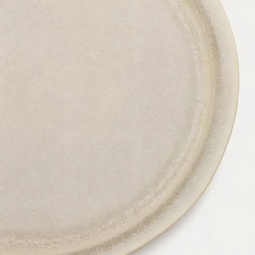 Béžový keramický dezertní talíř Kave Home Lauriana 23 cm