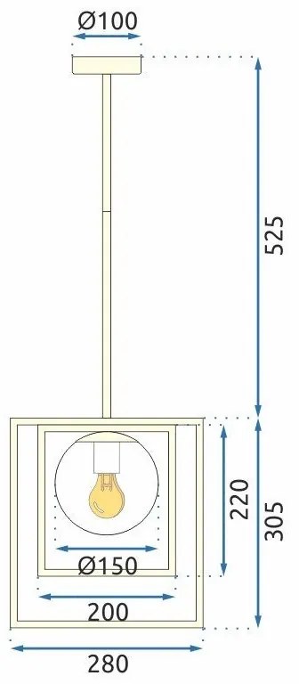 Stropní svítidlo Geometric zlaté