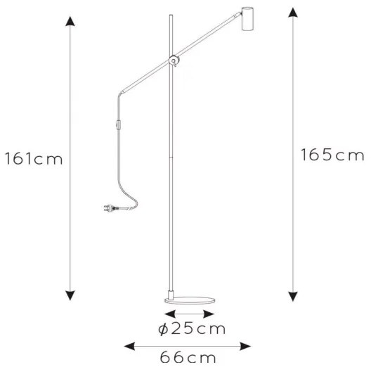 Lucide 30772/01/30 - Stojací lampa PHILINE 1xGU10/5W/230V