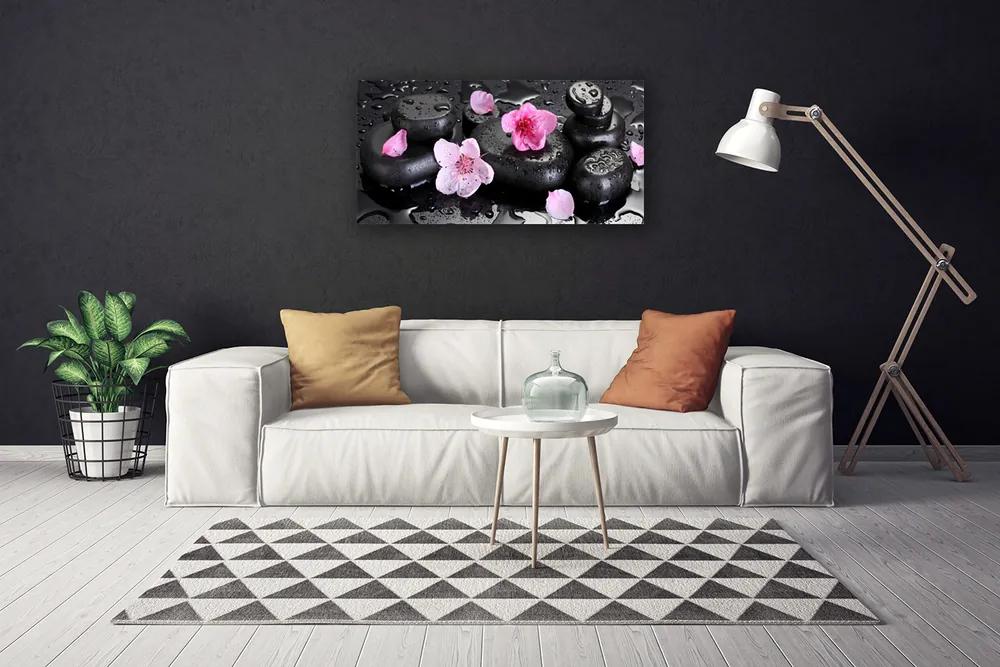 Obraz na plátně Květ Kameny Umění 125x50 cm