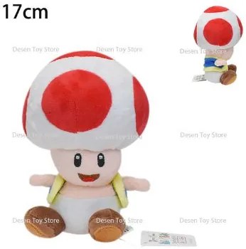 Plyšové hračky ze hry Super Mario Bros - vedlejší postavy Varianta: Red Toad, 16 cm