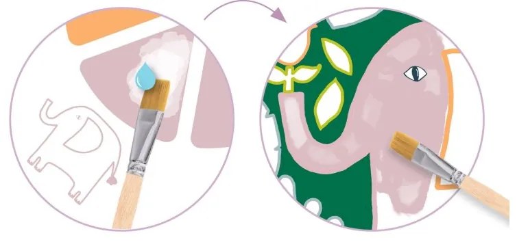 DJECO Malování s paletou Do džungle 3+