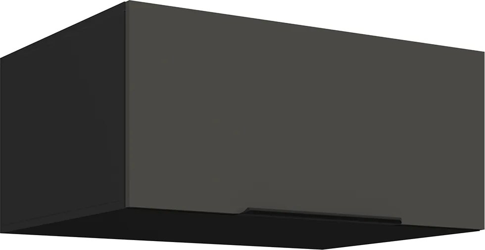 ARIA pe | horní skříňka 80 NAGU-36 1F výklopná | 80 cm | HLUBOKÁ | ANTI FINGERPRINT povrch | černá/šedá grafit