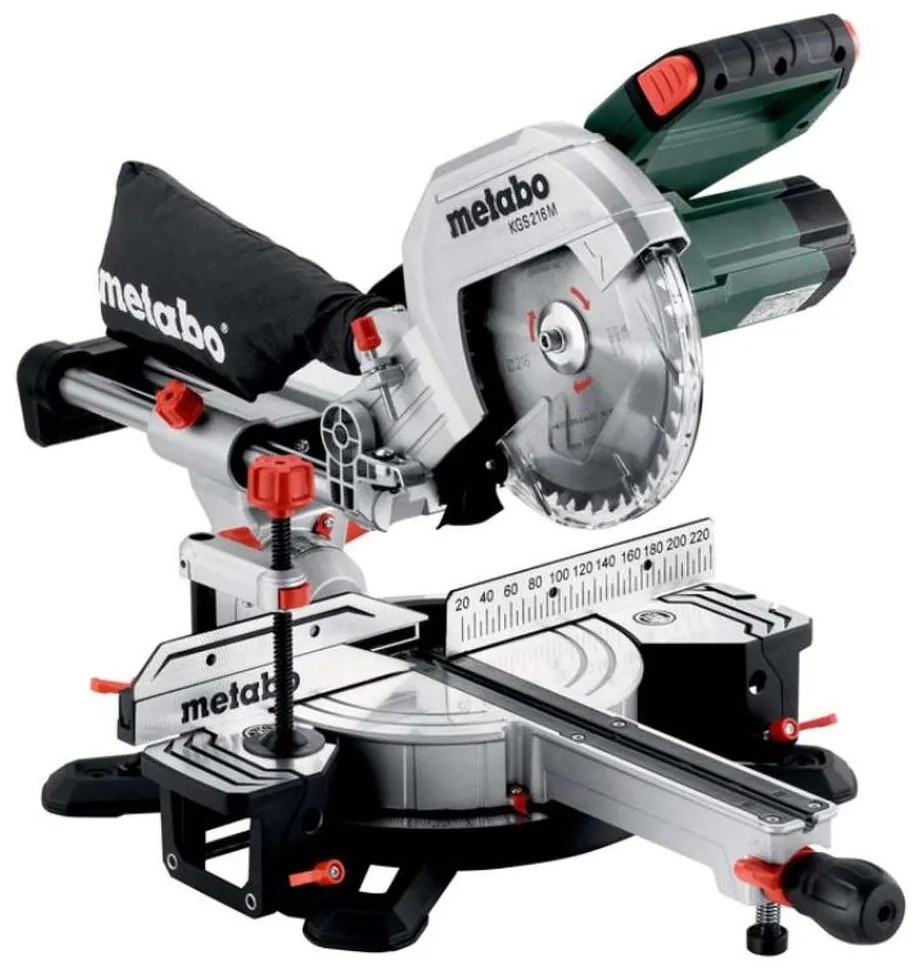 Metabo - Kapovací a pokosová pila 216 mm, 1200 W, s pojezdem 613216000