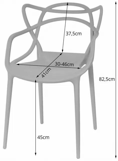 Set čtyř židlí KATO černé (4ks)