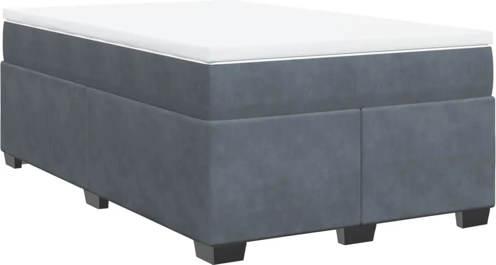 Box spring postel s matrací tmavě šedý 120x190 cm samet 3285270