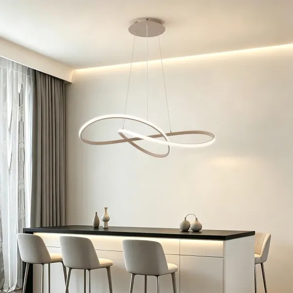 Brilagi - LED Stmívat. lustr na lanku INFINITY LED/80W/230V 80x80 cm béžová + DO