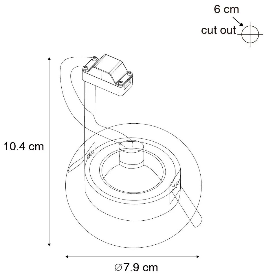 Chytré zapuštěné bodové svítidlo bílé kulaté IP44 vč. Wifi GU10 50mm - Xena