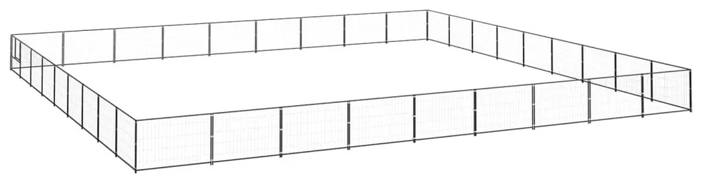 Psí kotec černý 81 m² ocel