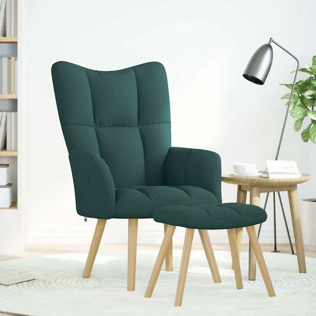 vidaXL Relaxační křeslo s podnožkou textil [4016785] Barva: Hnědá