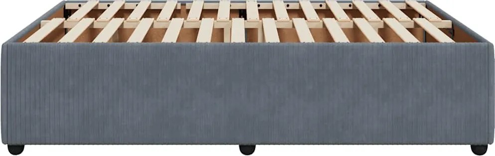 Rám postele bez matrace tmavě šedý 140 x 190 cm samet 3285007