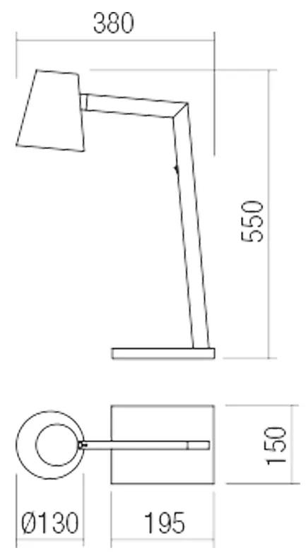 Redo 01-1558 stolní lampa Mingo matně bílá, E27, 55cm