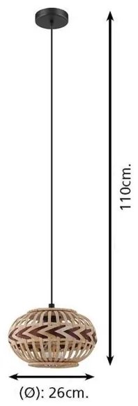 Eglo 43269 - Lustr na lanku DONDARRION 1xE27/40W/230V