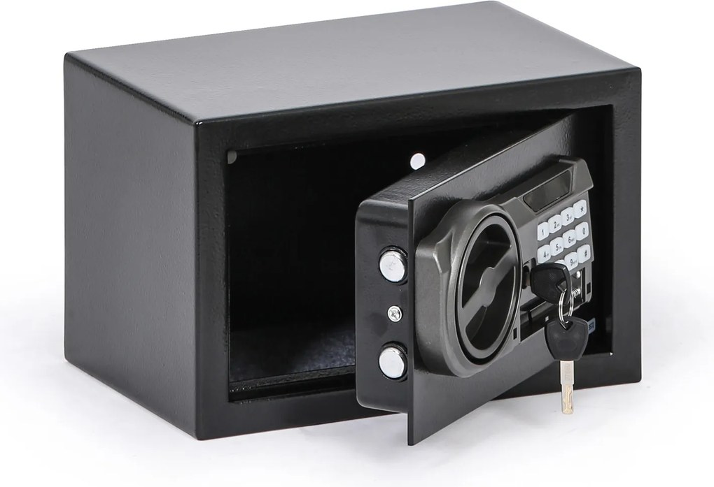 Nábytkový sejf s elektronickým zámkem a LCD displejem, 200 x 310 x 200 mm