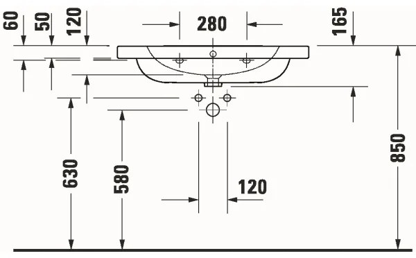 Duravit 23998000002 - Závěsné umyvadlo D-CODE 80x48 cm keramika/lesklá bílá