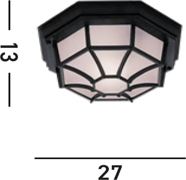 Searchlight 2942BK Stropní hliníkové svítidlo VERMONT černé IP54