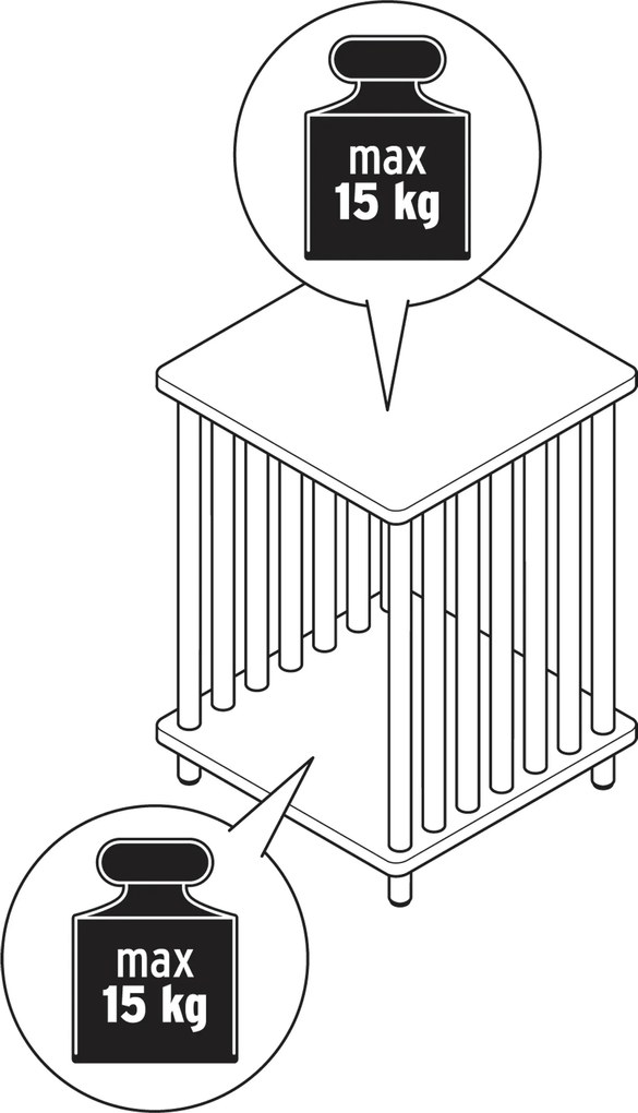 Tchibo - Dekorativní odkládací stolek - barva: hnědá