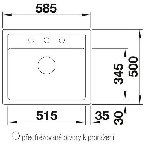 Blanco Legra 6 Granitový dřez bez odkapu, 58,5x50cm, káva, 523337