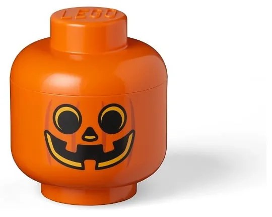 Oranžový úložný box LEGO® Pumpkin, ø 16 cm