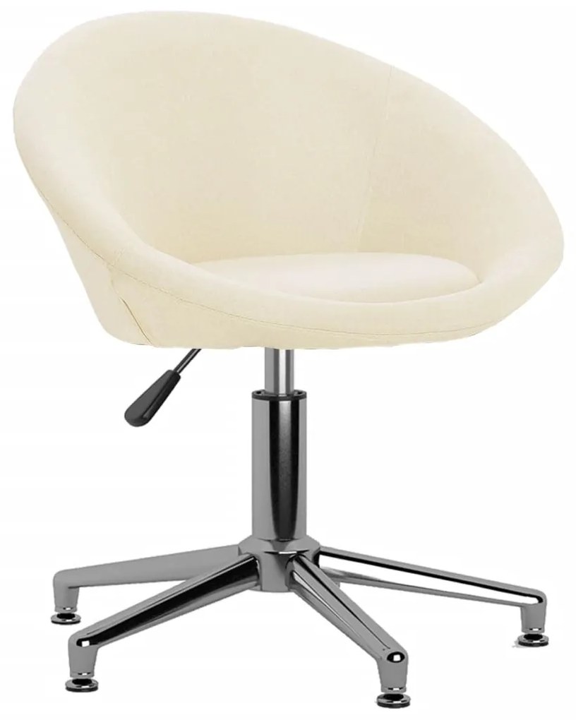330441 vidaXL Otočná kancelářská židle krémová textil