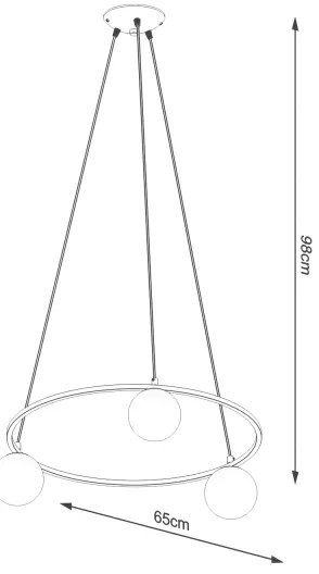 Sollux SL.1213 - Lustr na lanku YOLI 3xG9/8W/230V černá