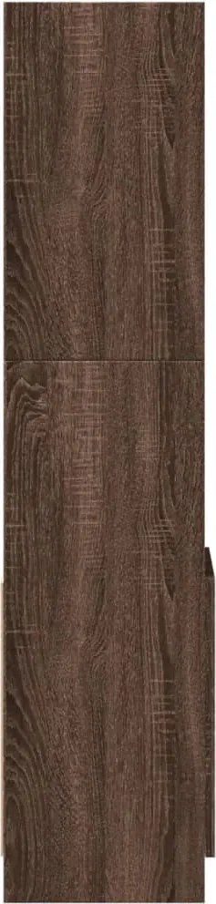 Skříň highboard hnědý dub 92 x 33 x 140 cm kompozitní dřevo 3309615
