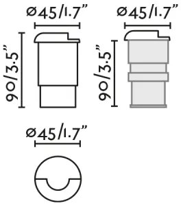 FARO 70660 - LED Venkovní nájezdové svítidlo KANE-1 LED/3W/24V IK08 IP67