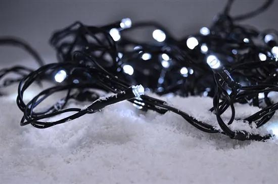 LED vánoční řetěz, 60 LED, 10m, přívod 3m, 8 funkcí, IP20, bílý