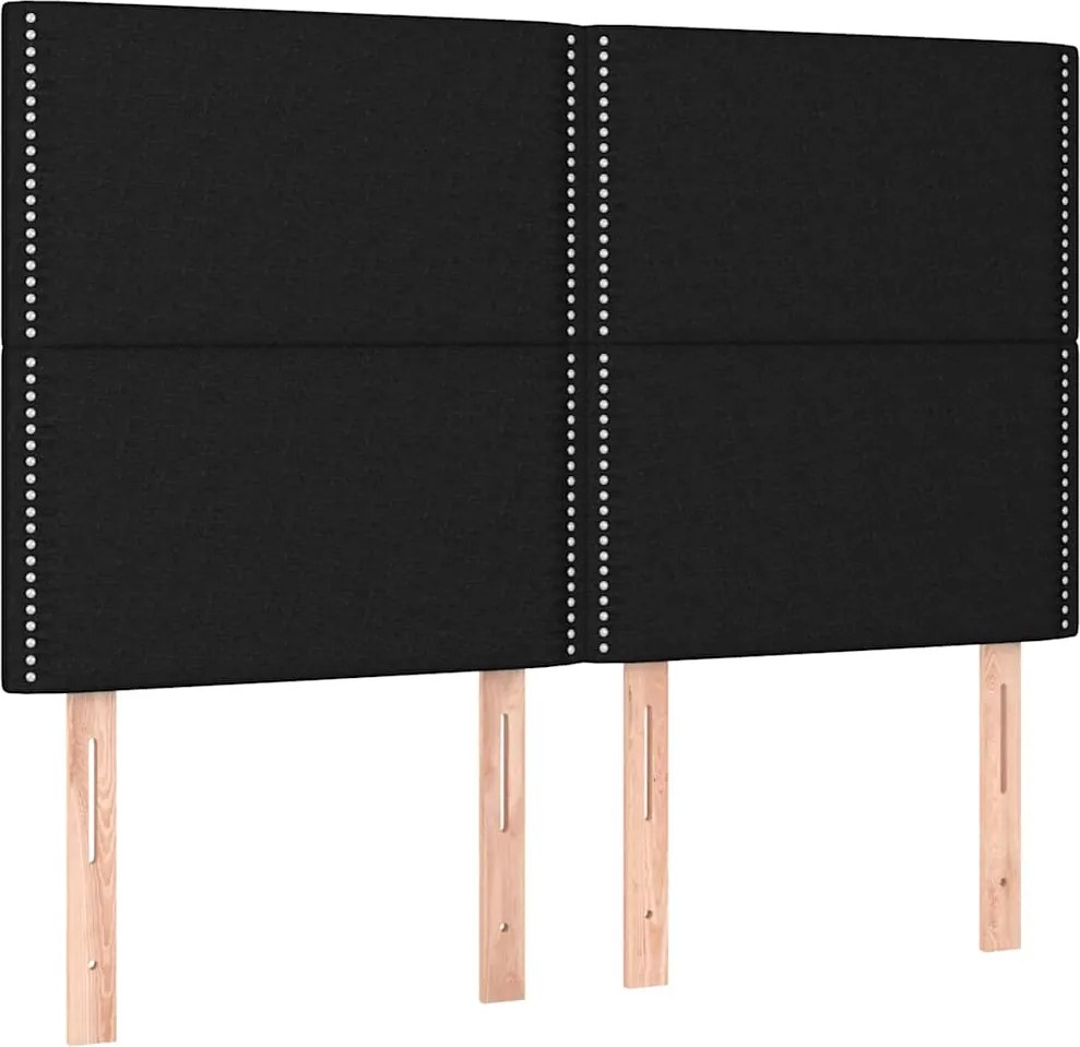 Box spring postel s matrací černá 140x200 cm textil 3136519