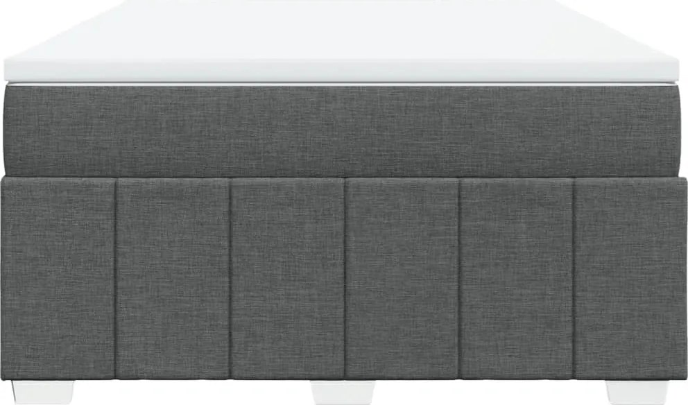 Box spring postel s matrací tmavě šedá 140x200 cm textil 3285478