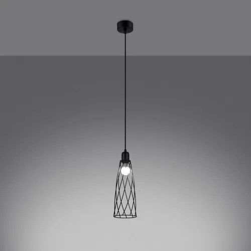 Závěsné svítidlo SOLLUX SUBA 1 černé E27 1x15W bez žárovky SL.1165