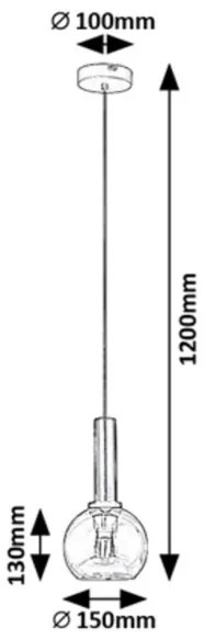 Rabalux 72171 - Lustr na lanku CENTIO 1xE27/40W/230V