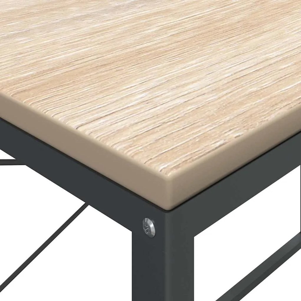 Počítačový stůl černý a dub 110 x 60 x 70 cm kompozitní dřevo 30211
