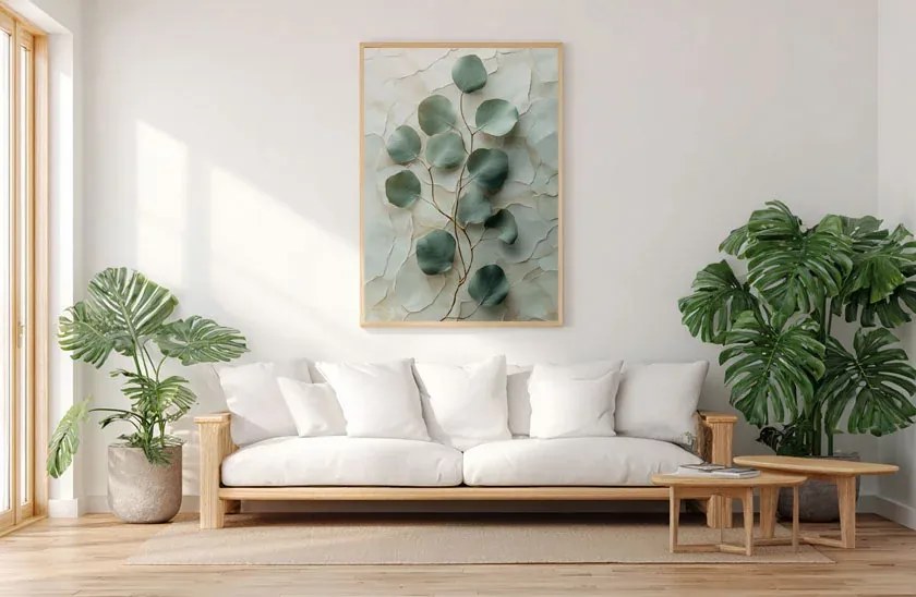 Přírodní elegance - obraz - Jemné listy v moderním stylu 28 - A2 – 420 × 594 mm - 449 Kč