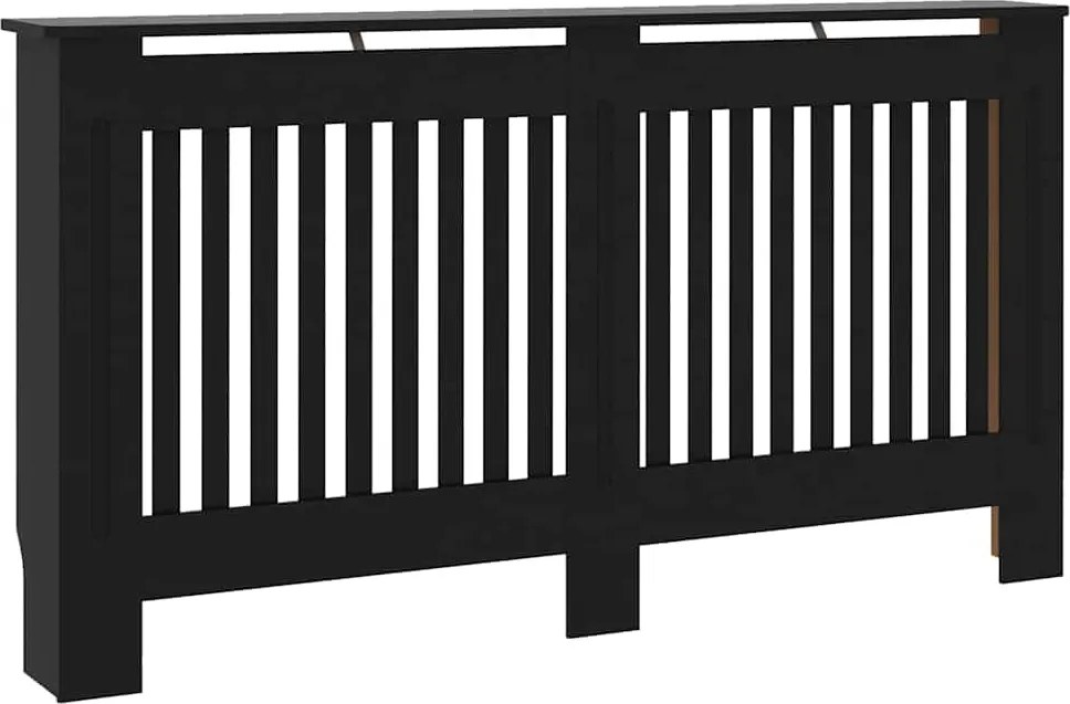 Kryt radiátoru 2 ks Černá 152 x 19 x 81,5 cm Kompozitní dřevo 3403232