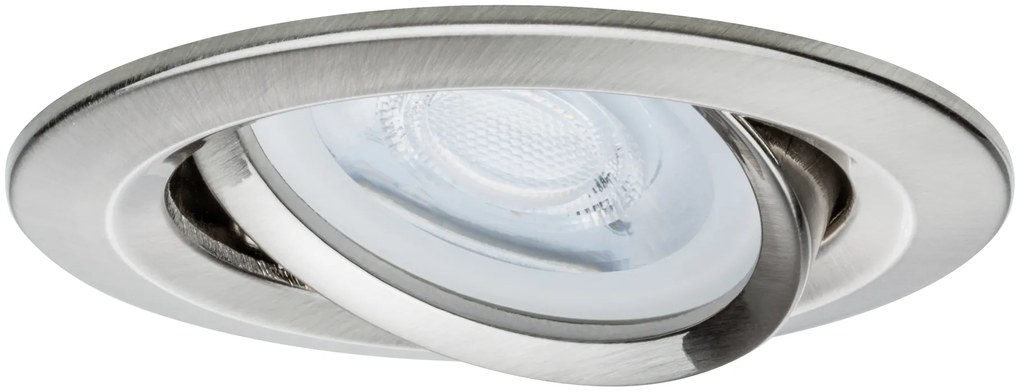 Paulmann 93641 Premium LED Nova, zápustná bodovka 1x max35W GU10, kartáčovaný kov, prům. 8,4cm
