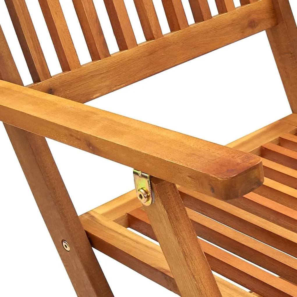 vidaXL Skládací zahradní židle 2 ks masivní akáciové dřevo [46337] Barva: Hnědá