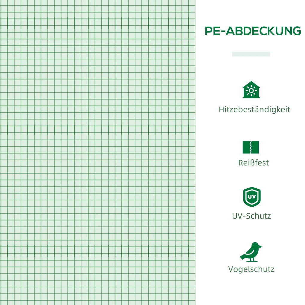 Outsunny polytunelový skleník s oknem Skleník na rajčata Studený rám 180 x 90 x 70 cm Zelený | Aosom