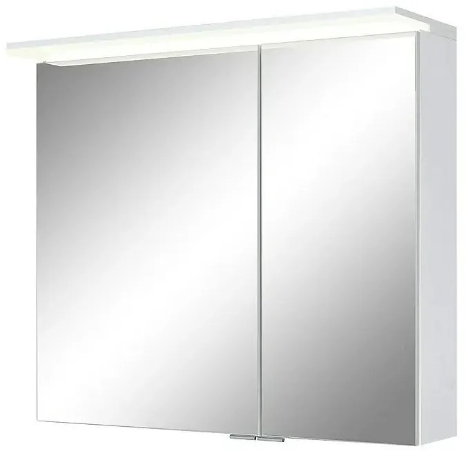 Riva Matrix Zrcadlová skříňka s LED osvětlením, 72,4 × 80 × 26 cm, bílá