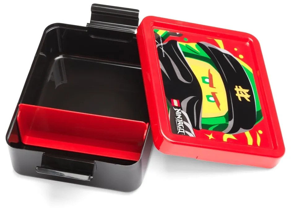 Černý box na svačinu s červeným víčkem LEGO® Ninjago