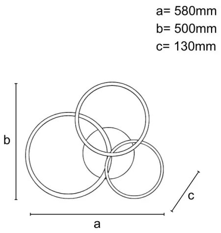 LED Stmívatelné stropní svítidlo LED/64W/230V 3000-6500K + dálkové ovládání